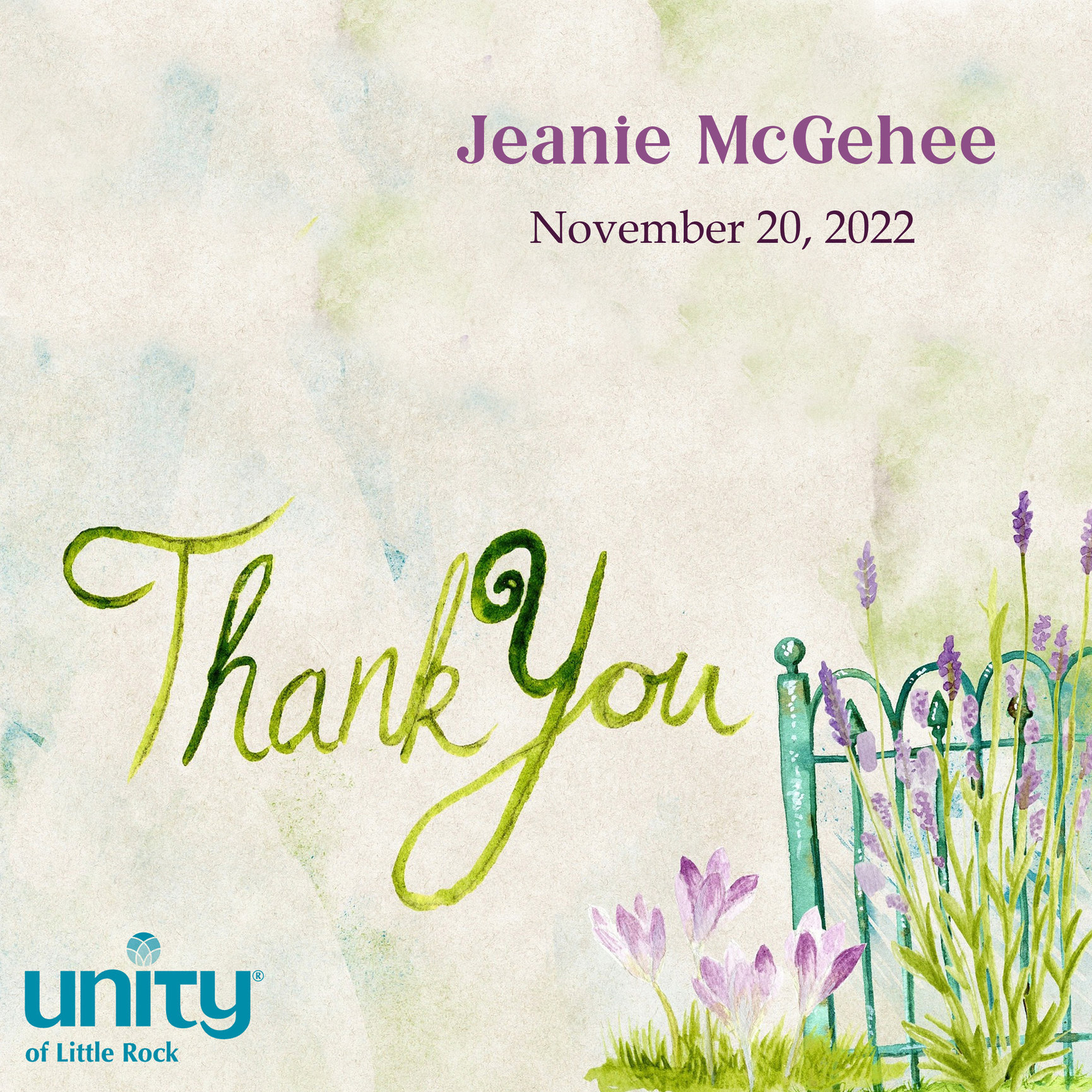 Thank You - Unity Church
